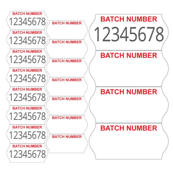 CT4 Batch Number Labels | 26 x 12mm Batch Number Labels - 1 line label guns